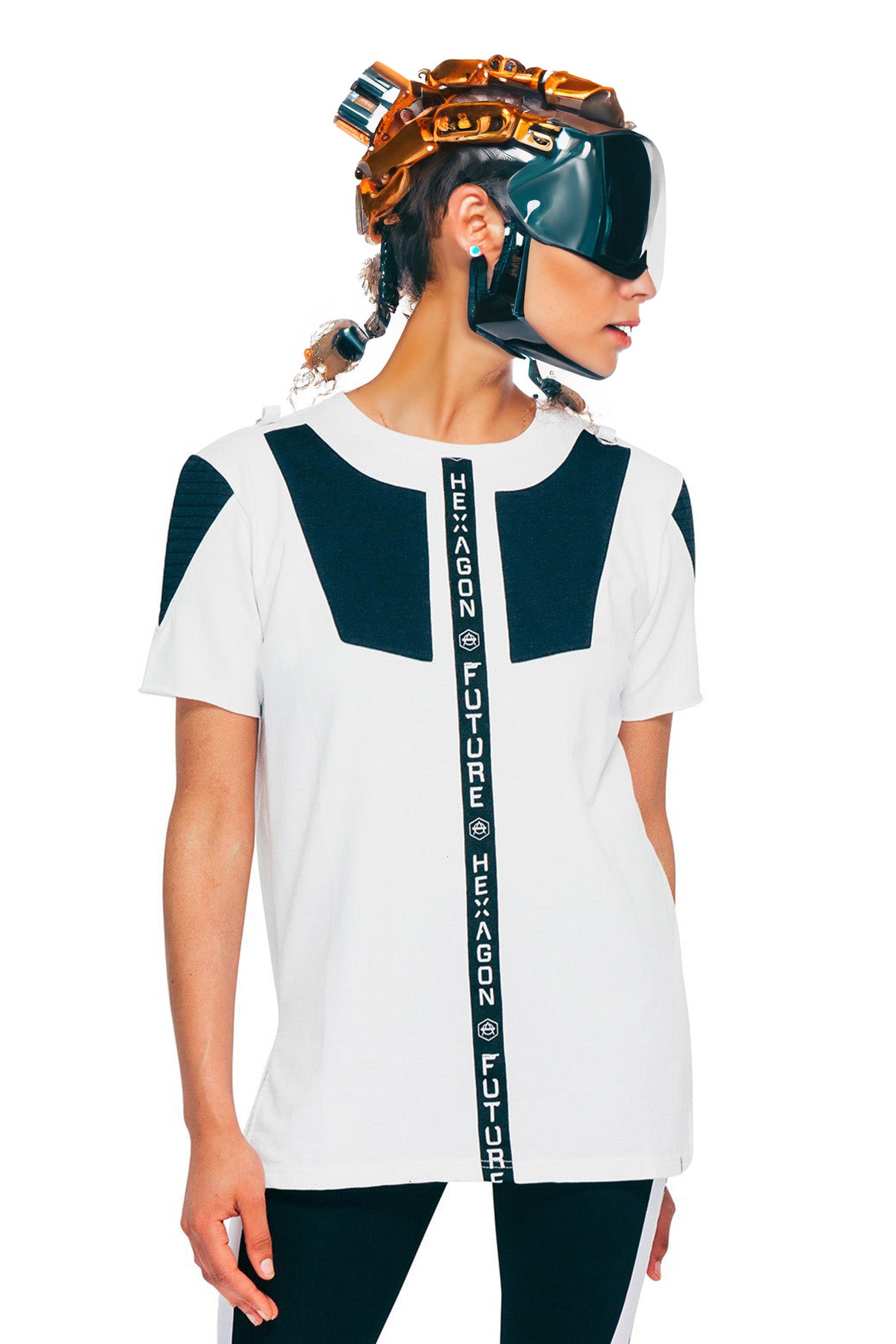 Cyber Tee White – HEXAGON